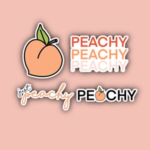 Peach Sticker Pack - Peach Stickers - Fruit - Food - Etsy