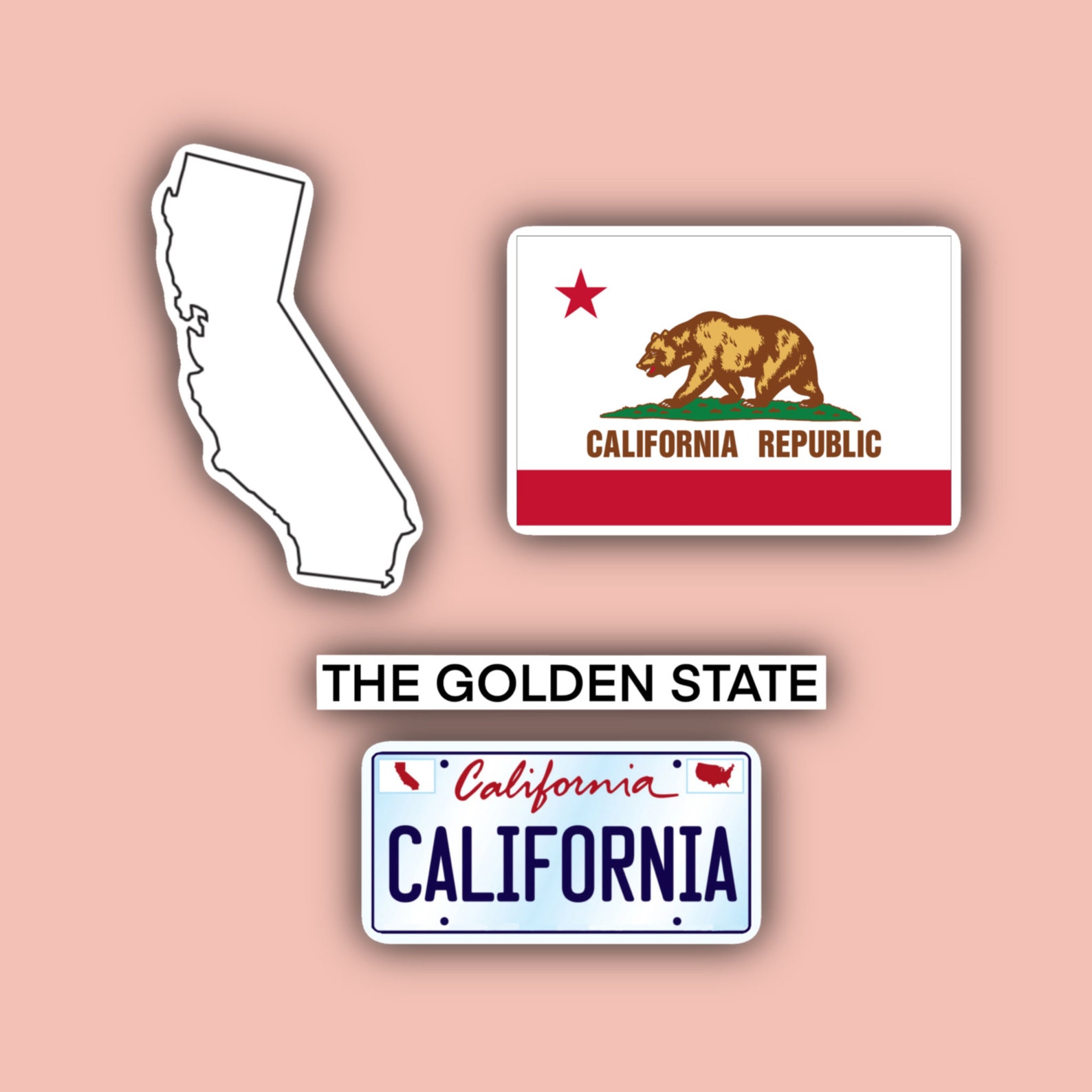 California Sticker Pack Cali Stickers Los Angeles - Etsy Australia
