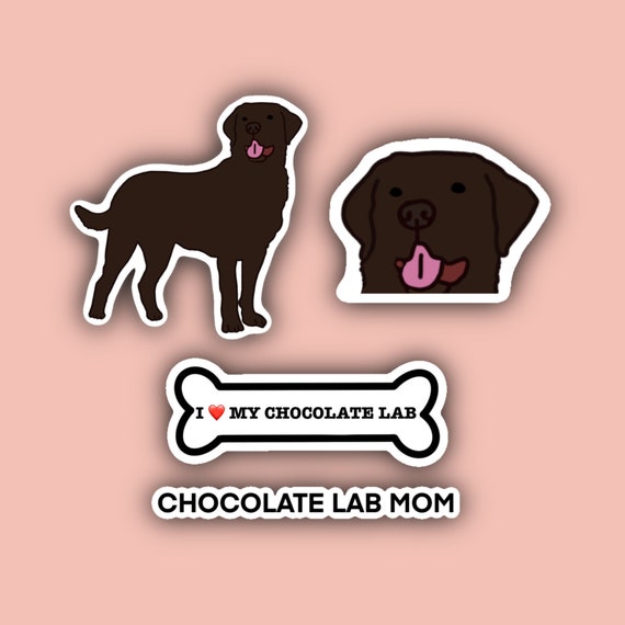 Chocolate Lab Sticker Pack Lab Stickers Labrador retriever - Etsy.de