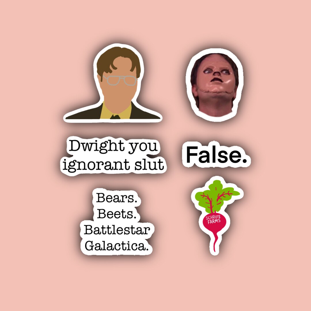 Dwight Schrute Sticker Pack Schrute Farms Beets the Office - Etsy