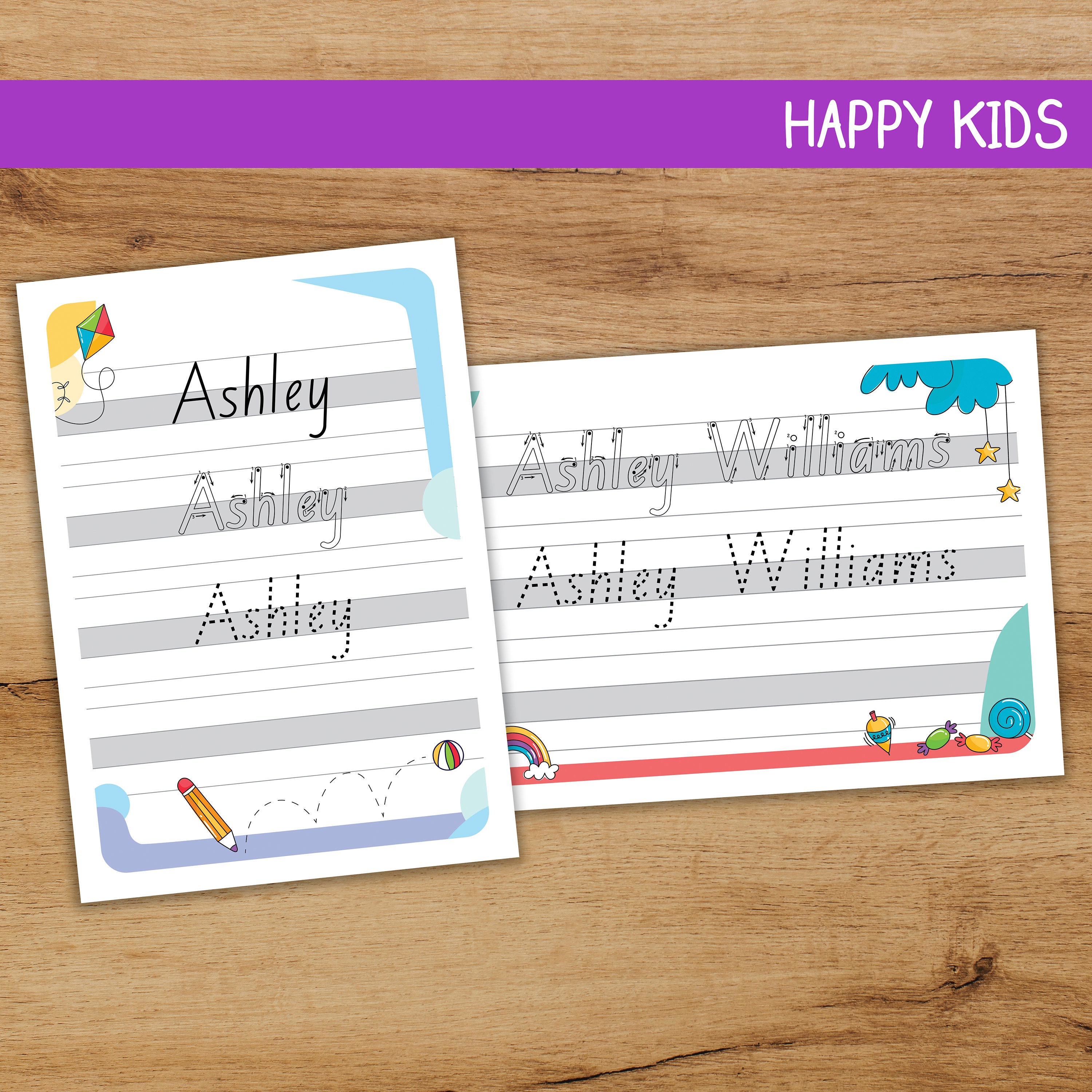 Custom Name Tracing | Practice Handwriting | Personalized Worksheets ...