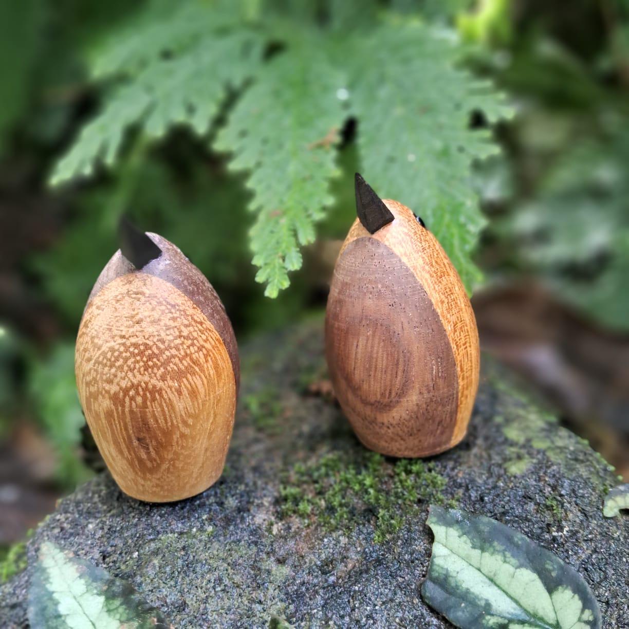 Handcrafted Wooden Bird Figurinesunique Decorative Animal Statues for ...