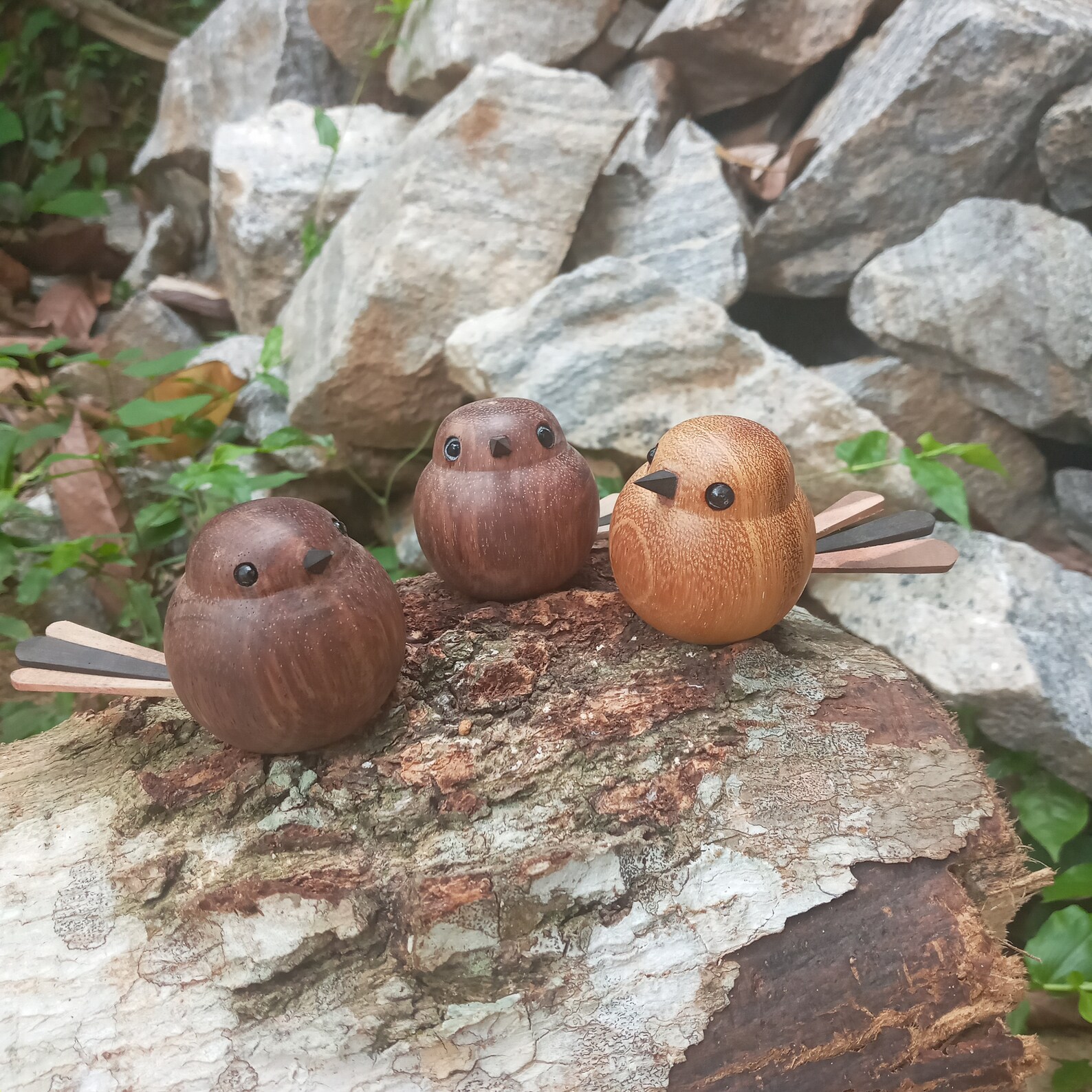 Wood Turning Bird-home Deco-gift for Her-robin Bird-wooden Bird-bird ...