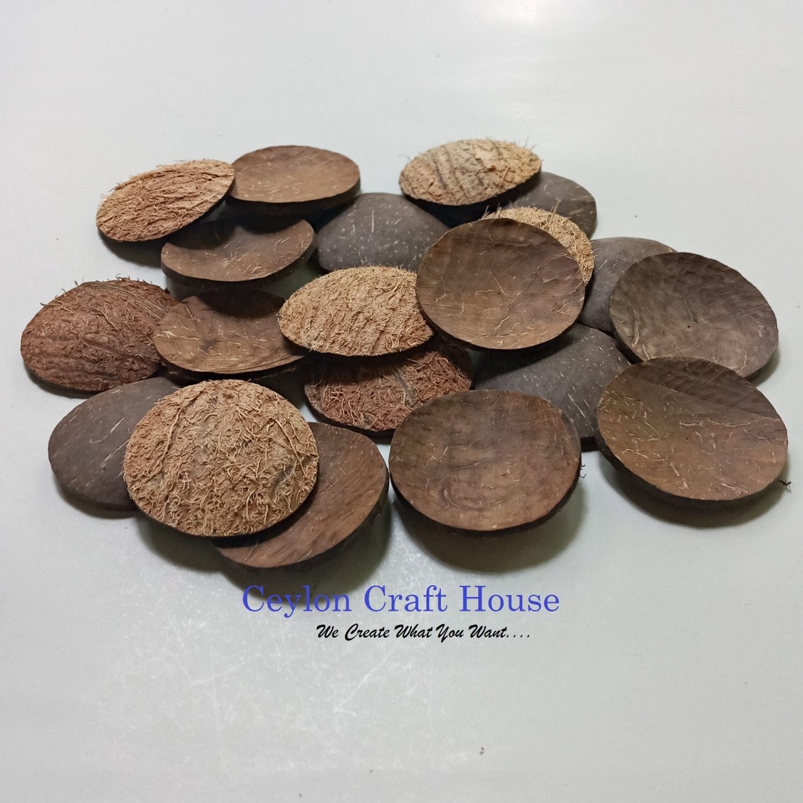 2 Diameter Coconut Shell Chips for Make Craft Itemsnaturalcococnut ...
