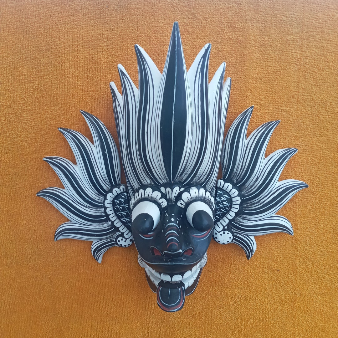 Gini Raksha Mask, Fire Demon Traditional Sri Lankan Mask Devil Mask ...