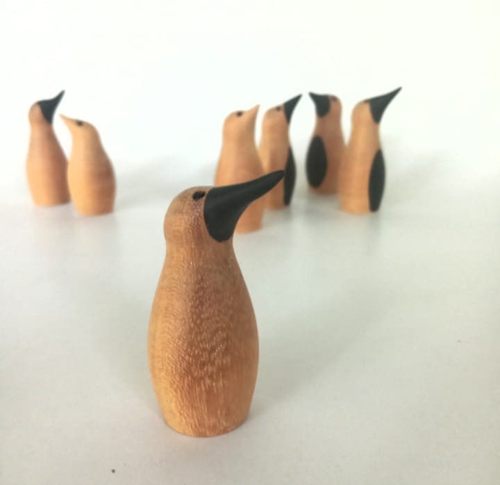 Wood Turning Penguin,wooden Penguin,wood Penguin,couple of Penguins - Etsy