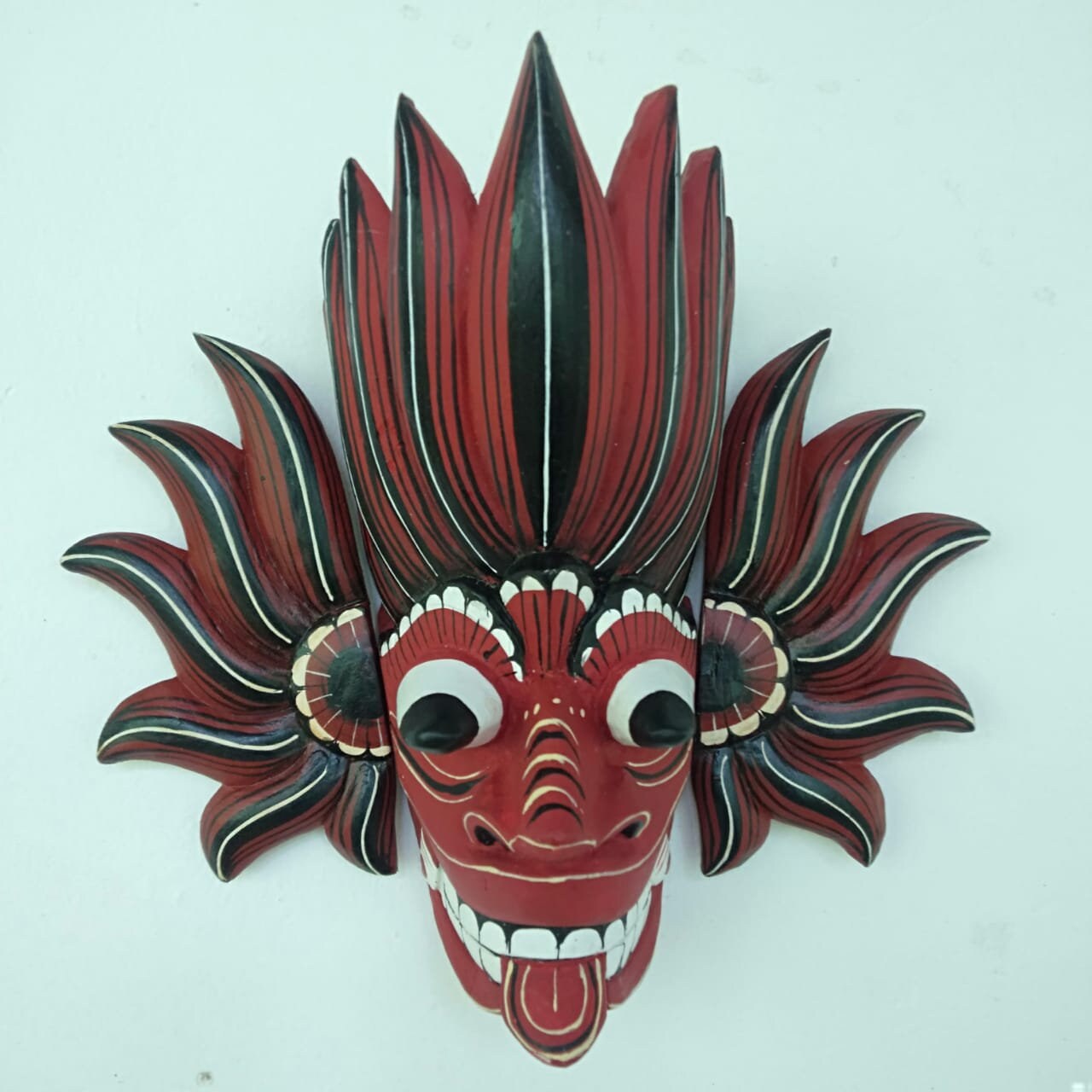 Sri Lankan Mask,wooden Mask,cobra Protection / Fire Demon / Devil Mask ...