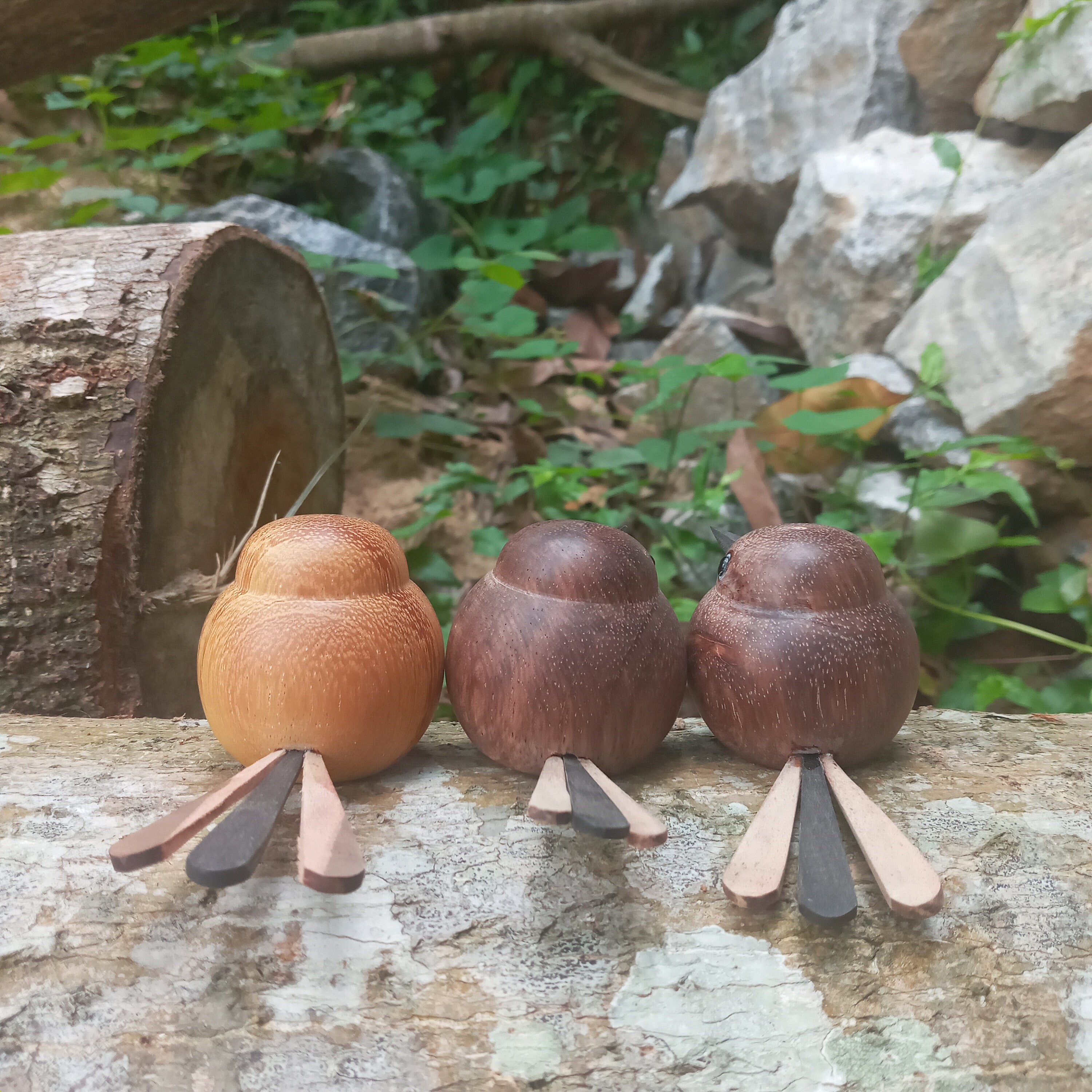 Wood Turning Bird-home Deco-gift for Her-robin Bird-wooden Bird-bird ...