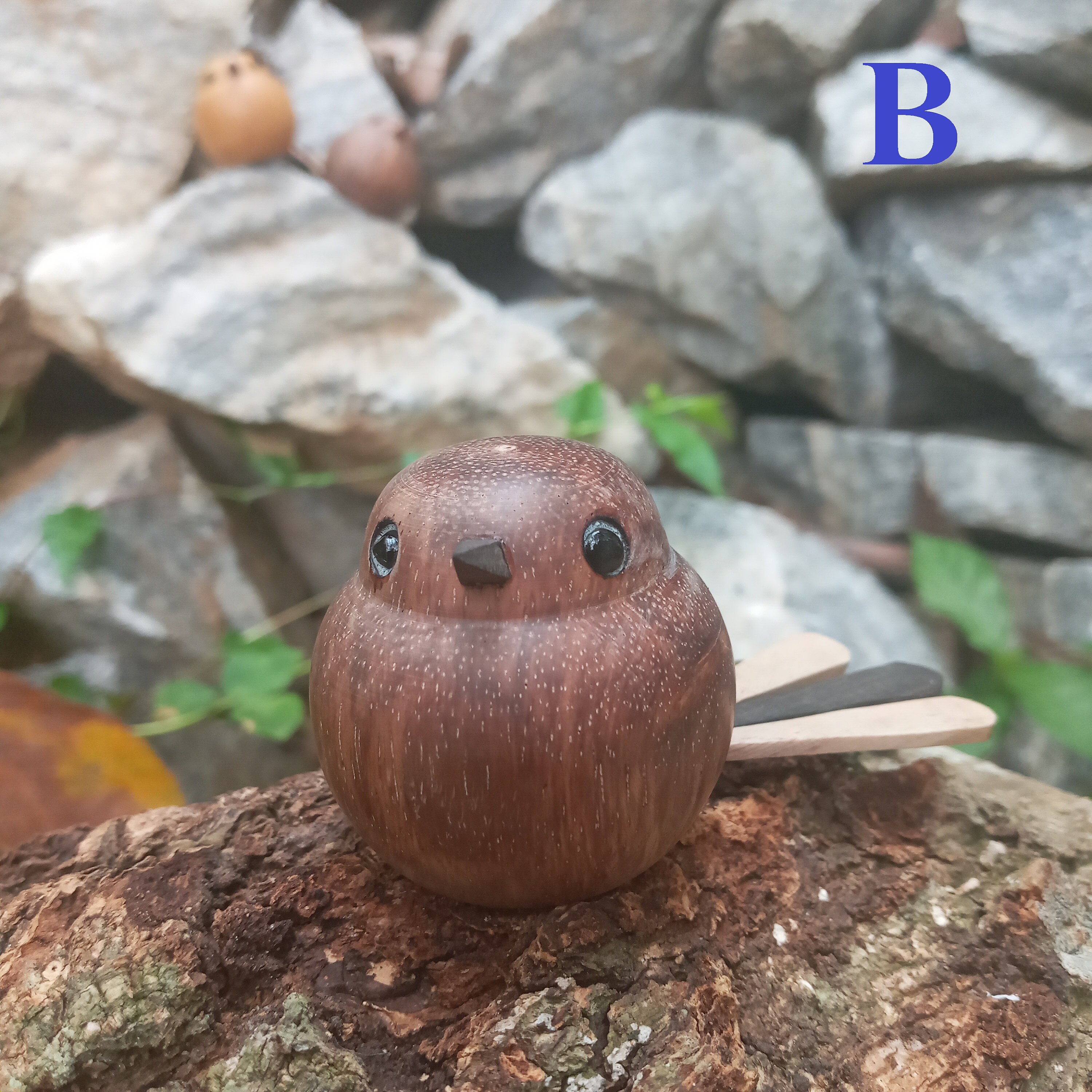 Wood Turning Bird-home Deco-gift for Her-robin Bird-wooden Bird-bird ...