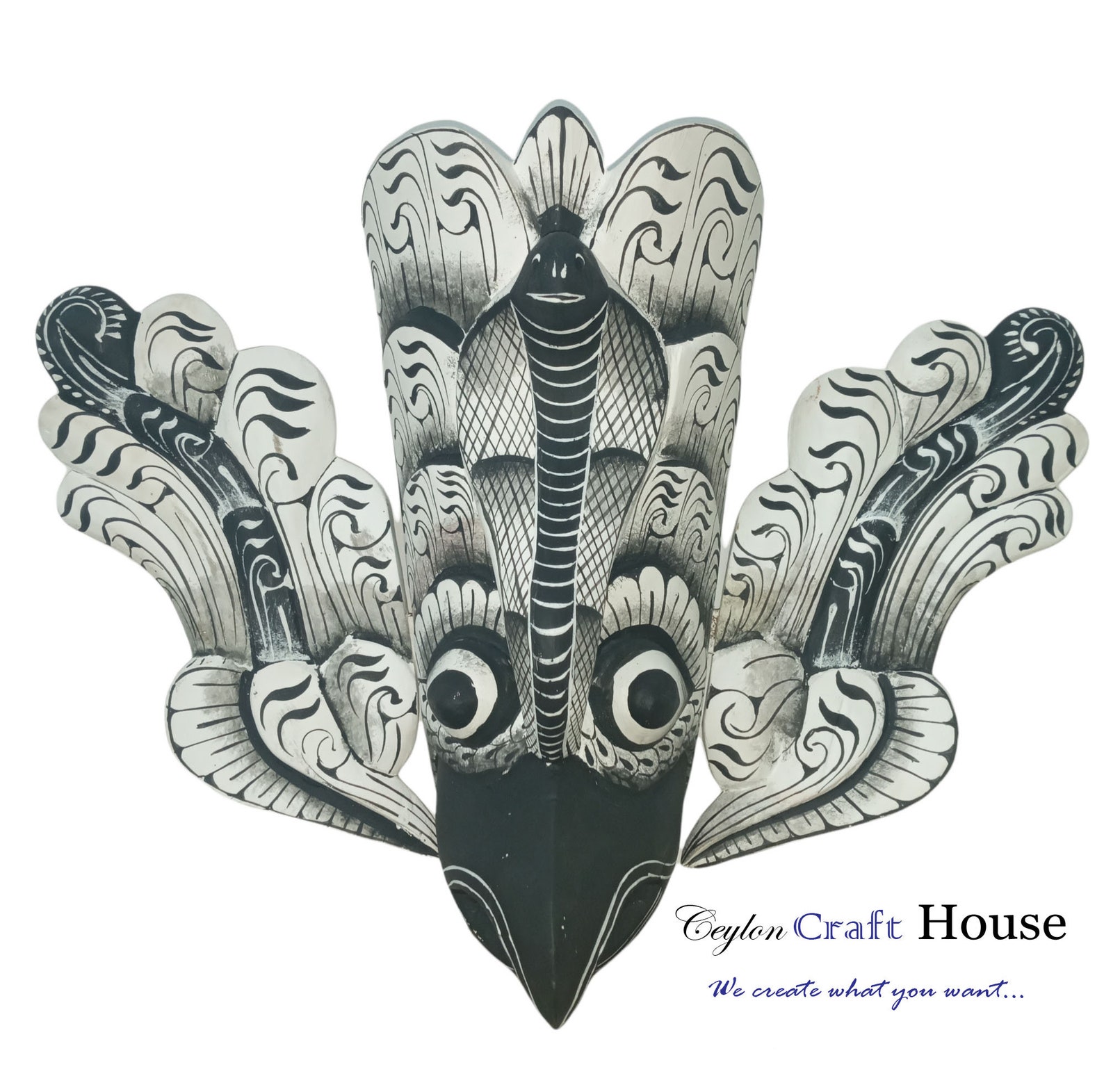 Vintage Traditional Sri Lanka Bird Demon gurulu Raksha - Etsy