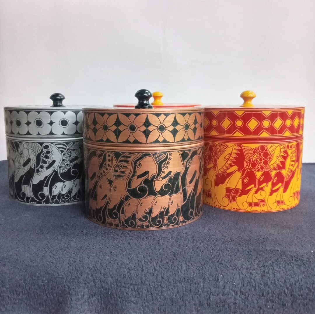 100% Handmade High Quality Sri Lankan Traditional Container Storage Box ...