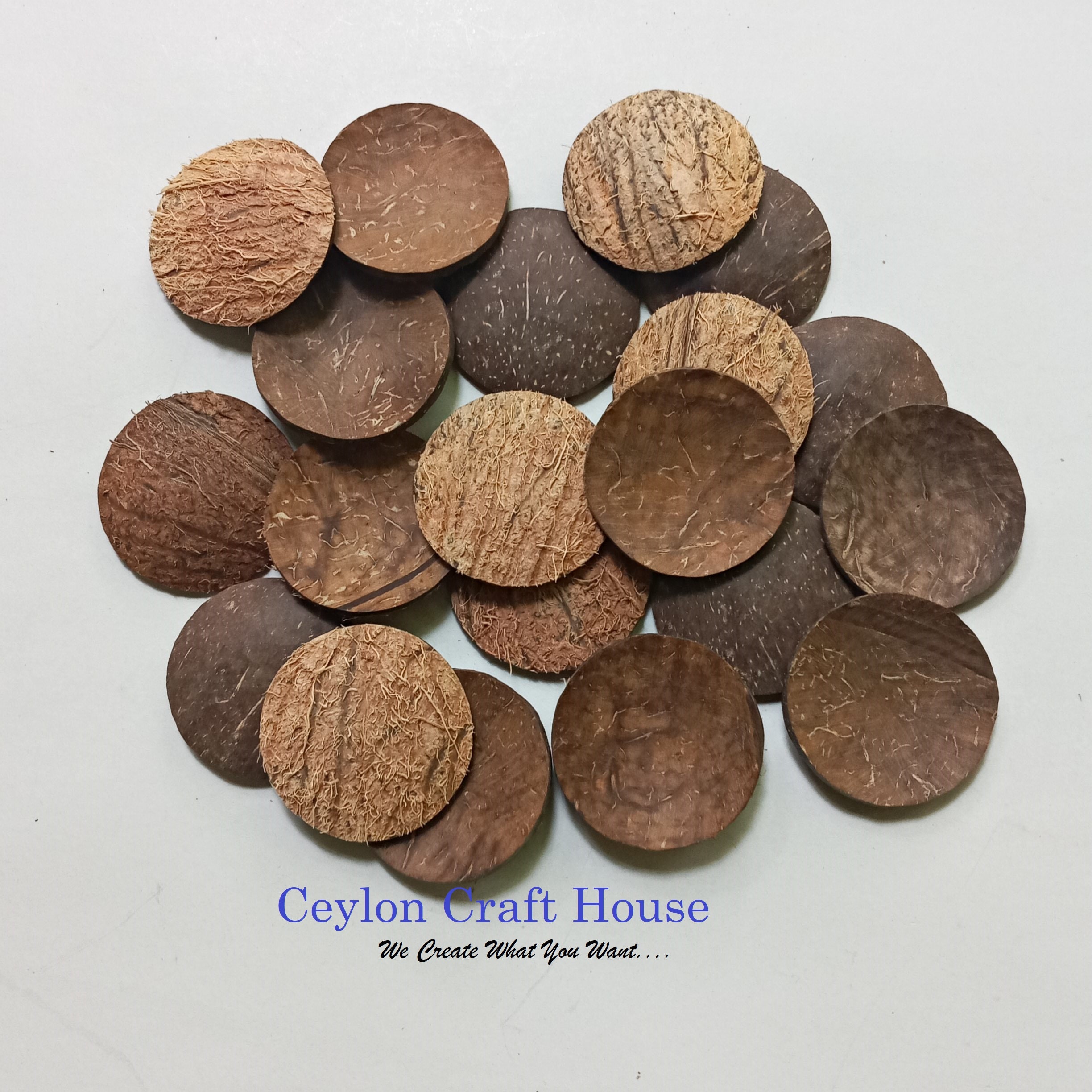 2 Diameter Coconut Shell Chips for Make Craft Itemsnaturalcococnut ...