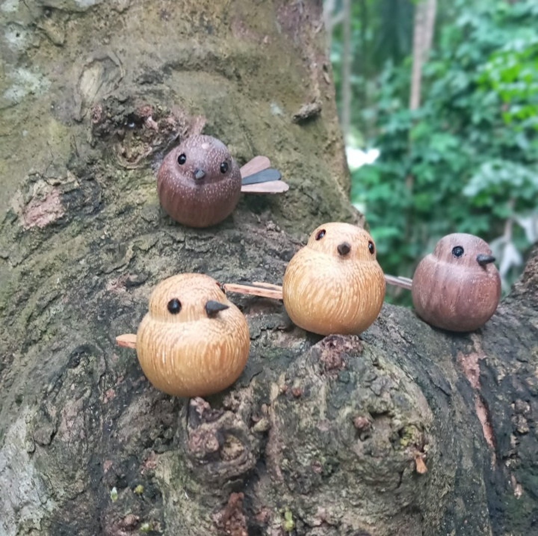 Wooden Birds,wood Turning Bird,home Deco-gift for Her,robin Bird,bird ...