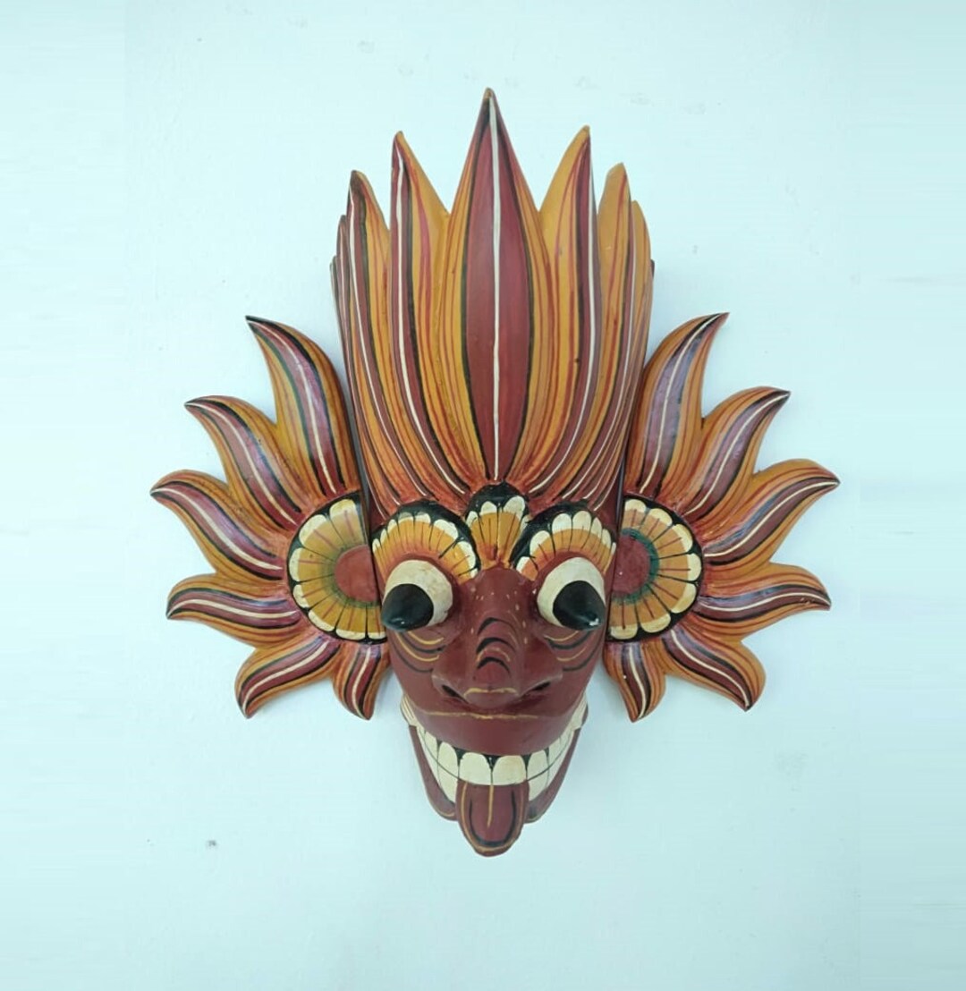 Fire Demon Mask,gini Raksha Mask,ginidal Raksha Mask,mask Sculpture ...