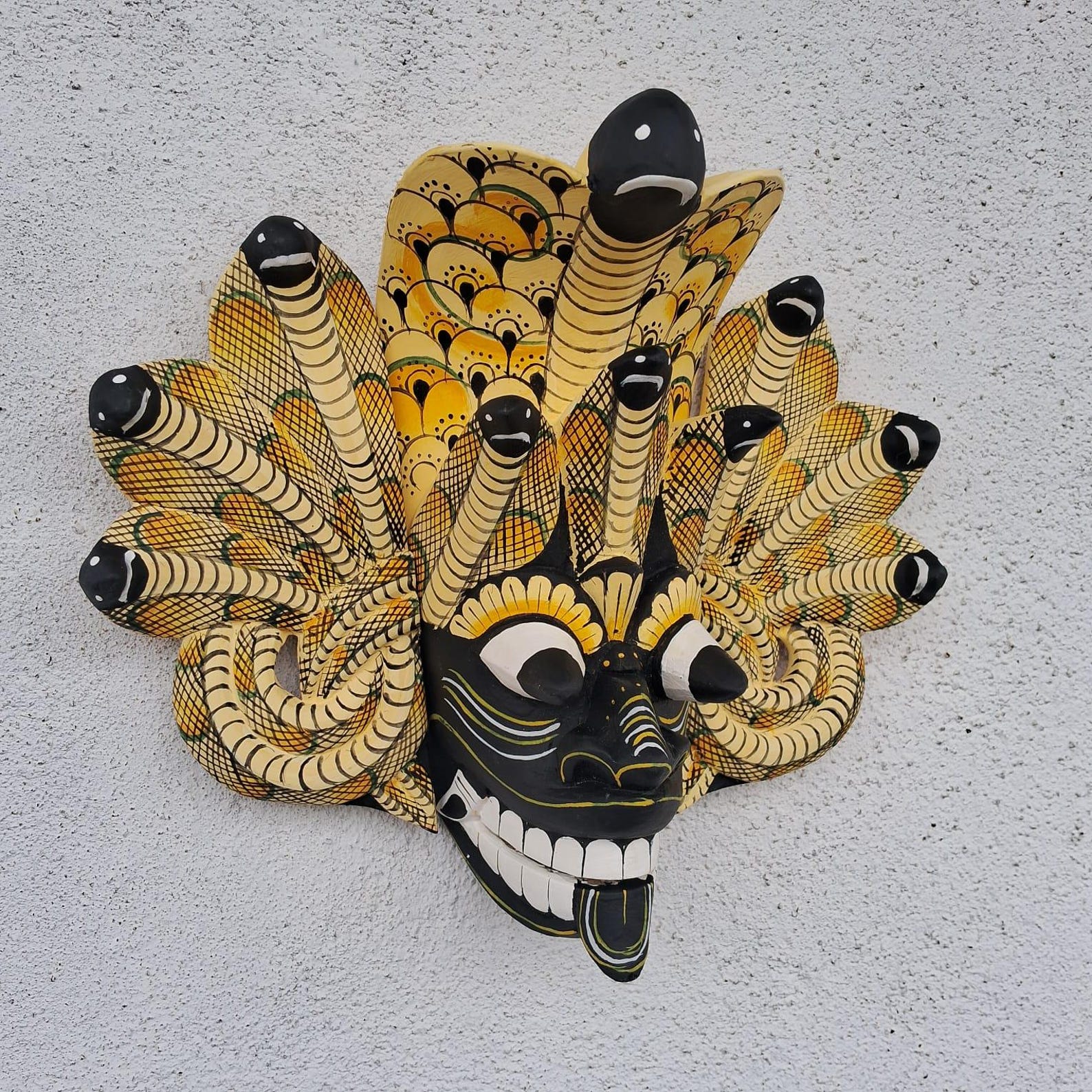Handmade Sri Lankan Naga Raksha Mask |king Cobra Wall Decor ...