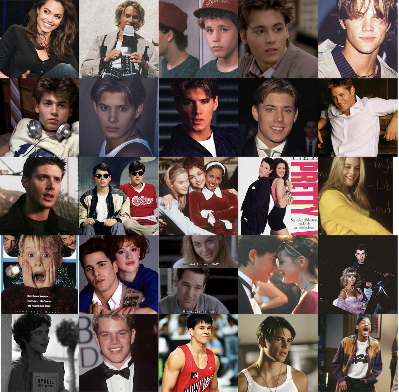 80s & 90s heart throbs aesthetic wall collage kit /90 pic | Etsy