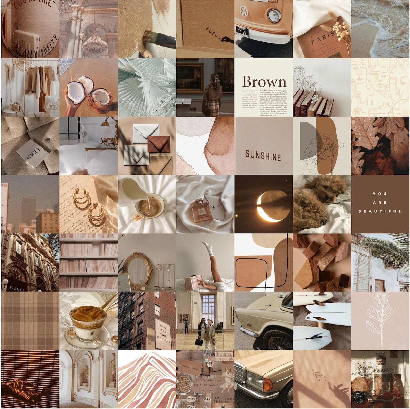 Neutral Classic Aesthetic Photo Wall Collage Kit - Etsy