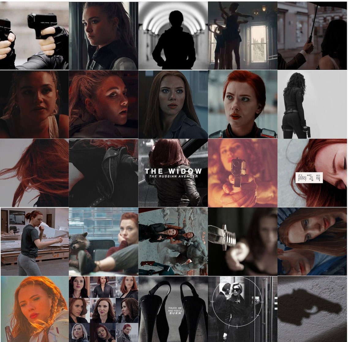 Black Widow Aesthetic Wall Collage Kit/ 165 Pcs | Etsy