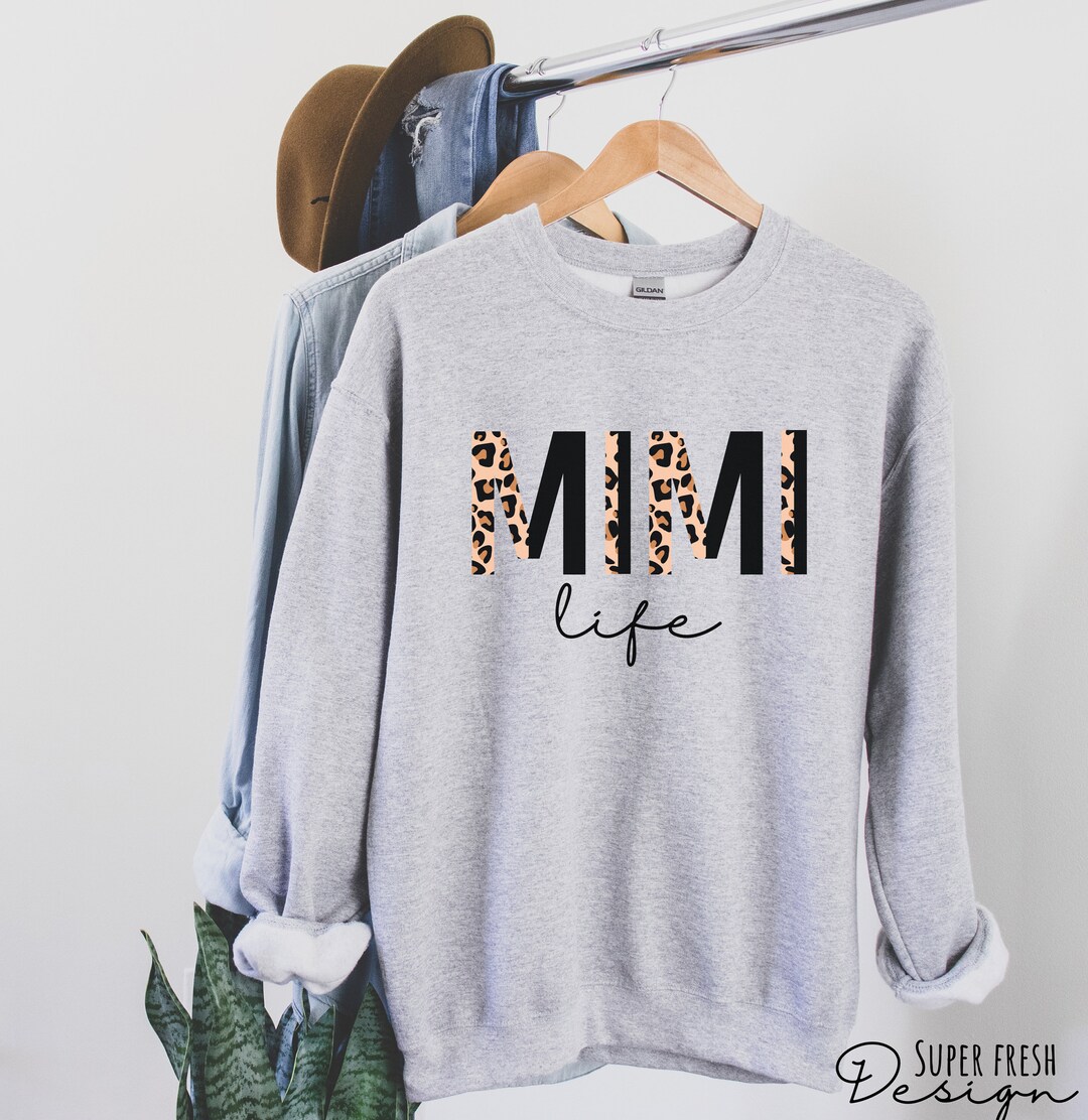Mimi Sweatshirt, Mimi Sweater, Leopard Print, Mimi Gift, Grandmother ...