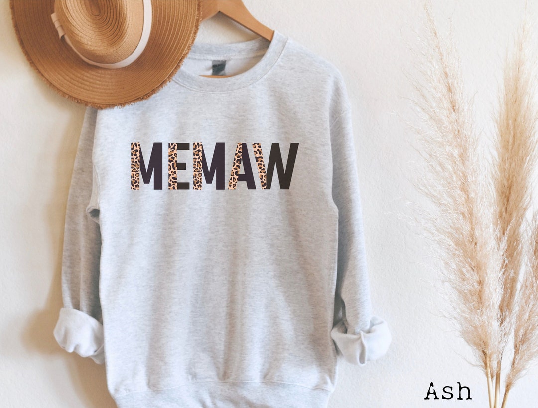 Memaw Sweatshirt, Memaw Sweater, Leopard Print, Memaw Gift, Grandmother ...
