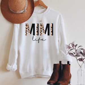 Mimi Sweatshirt, Mimi Sweater, Leopard Print, Mimi Gift, Grandmother ...