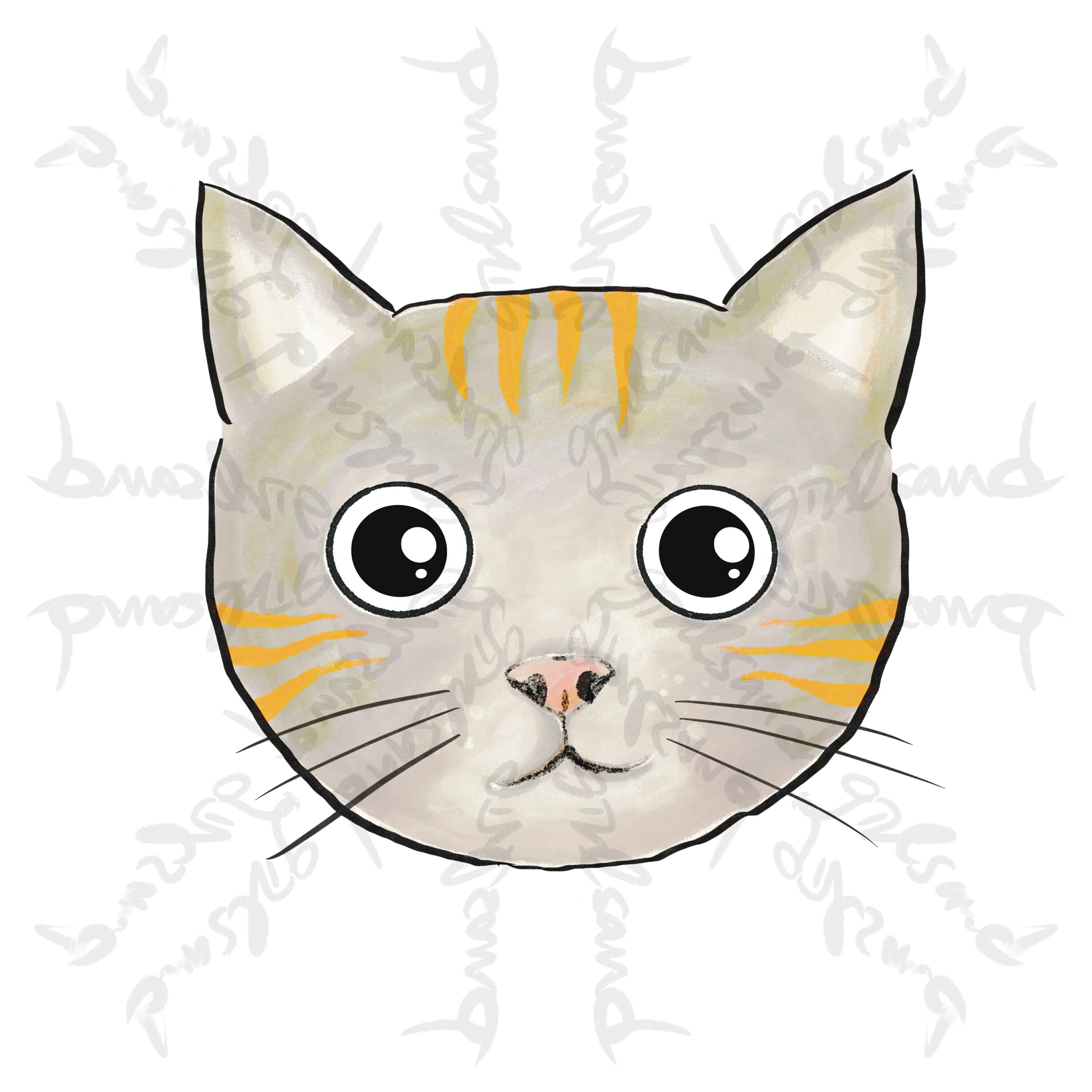DIGITAL DOWNLOAD | Cat Drawing, PNG File, Wall Art, Cat Printable ...
