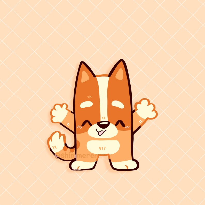 Bluey & Bingo Vinyl Matte Sticker - Etsy