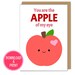 Printable Love Card Instant Download Card You Are the Apple - Etsy