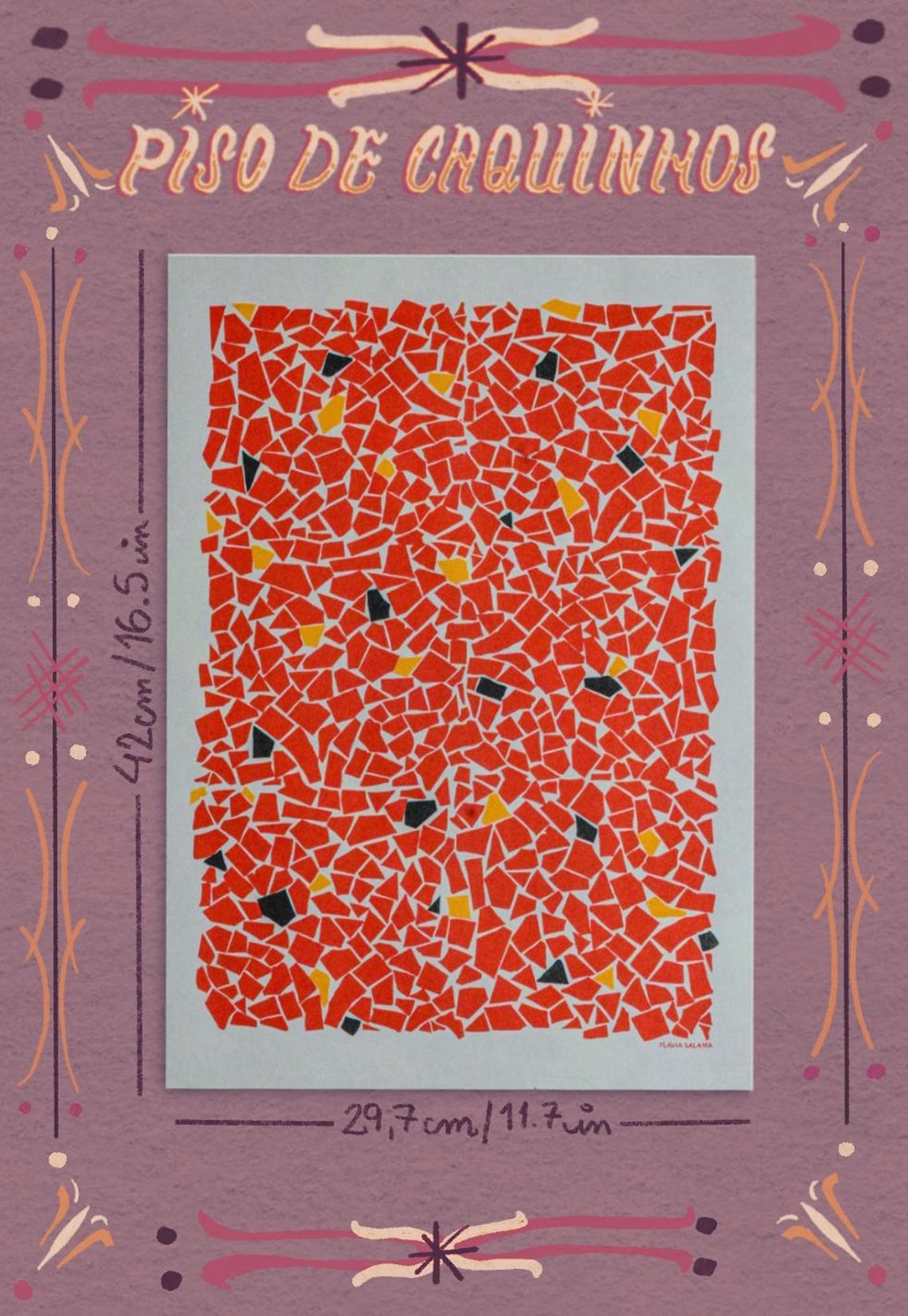 Original Artwork | Brazilian Mosaic Tile Art | Piso De Caquinhos | Riso ...