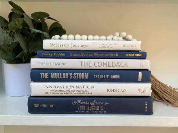 Hardcover Book Stack Staging Books Decorative Book Stack - Etsy