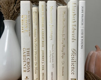 Lot Vintage White Books. BOOK STACK White Book Bundle. - Etsy