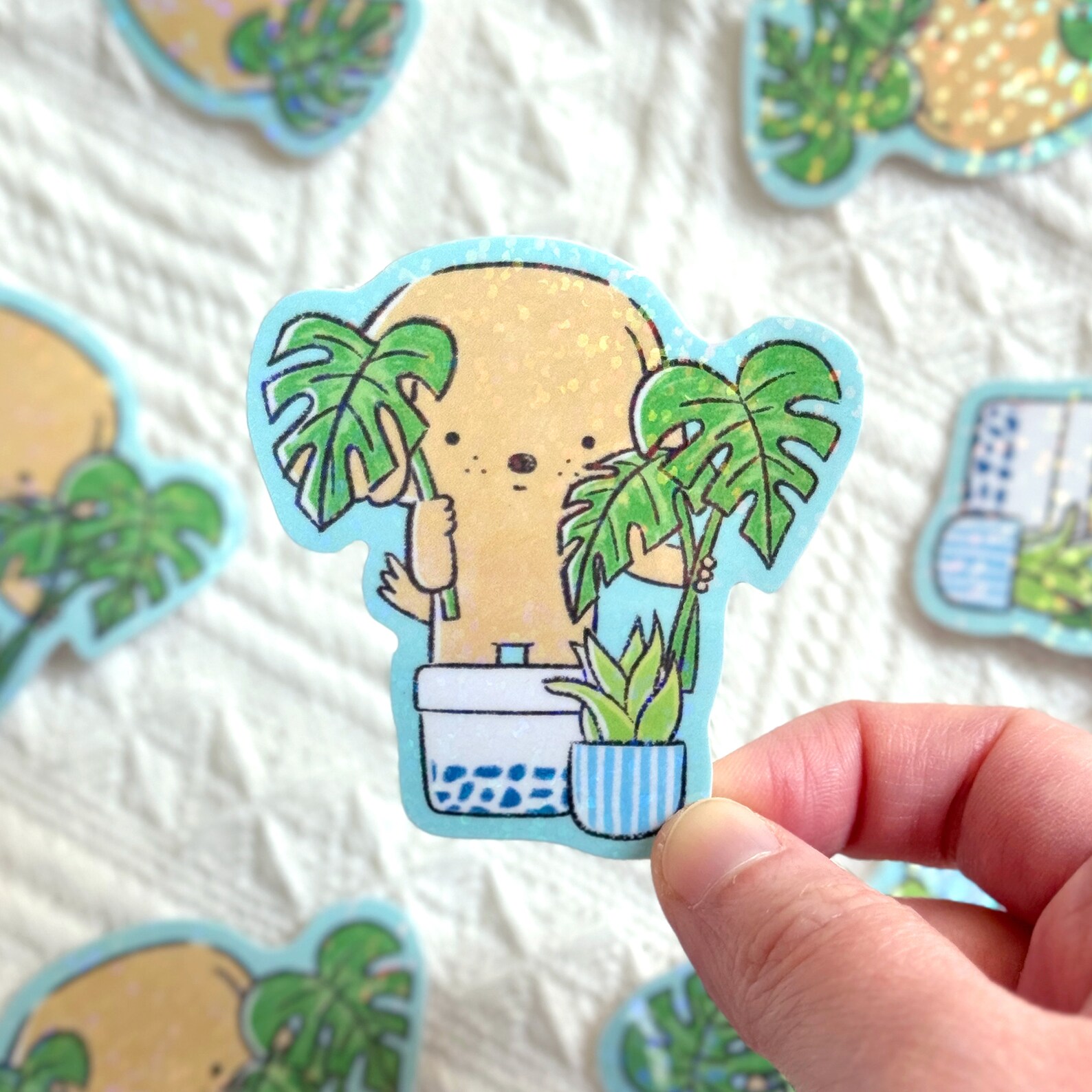 Holographic Waterproof Sticker Plant Pot - Etsy