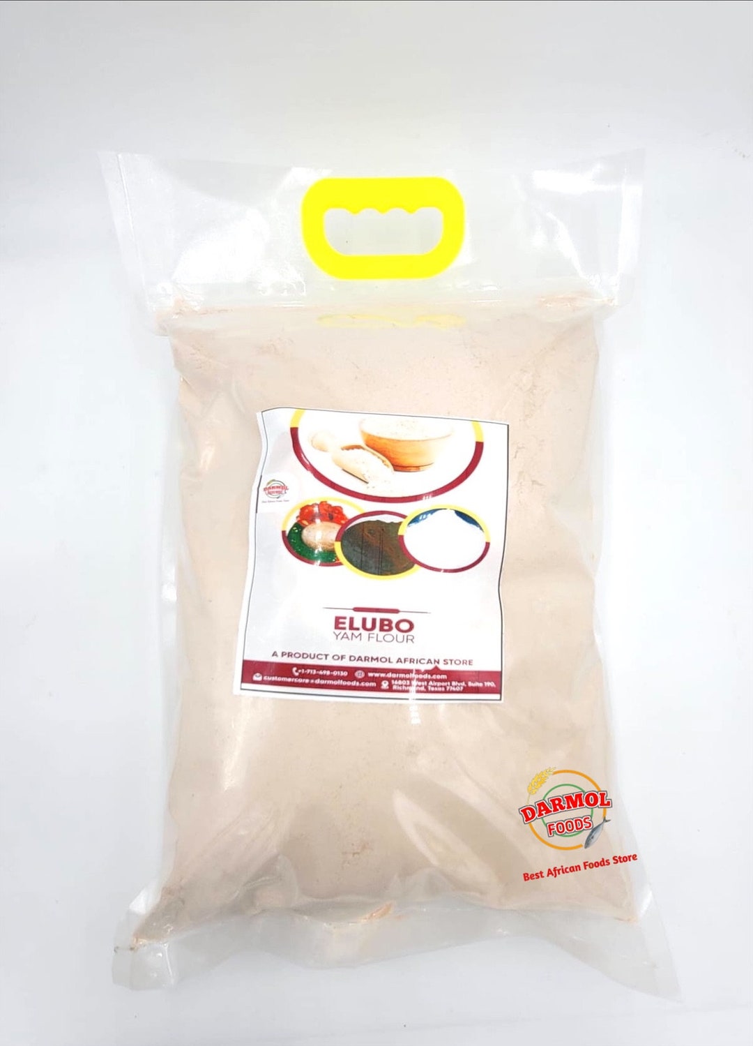 Yam Flour 9lbs/ Elubo Dudu/black Yam Flour/black Elubo/yam Flour Black ...