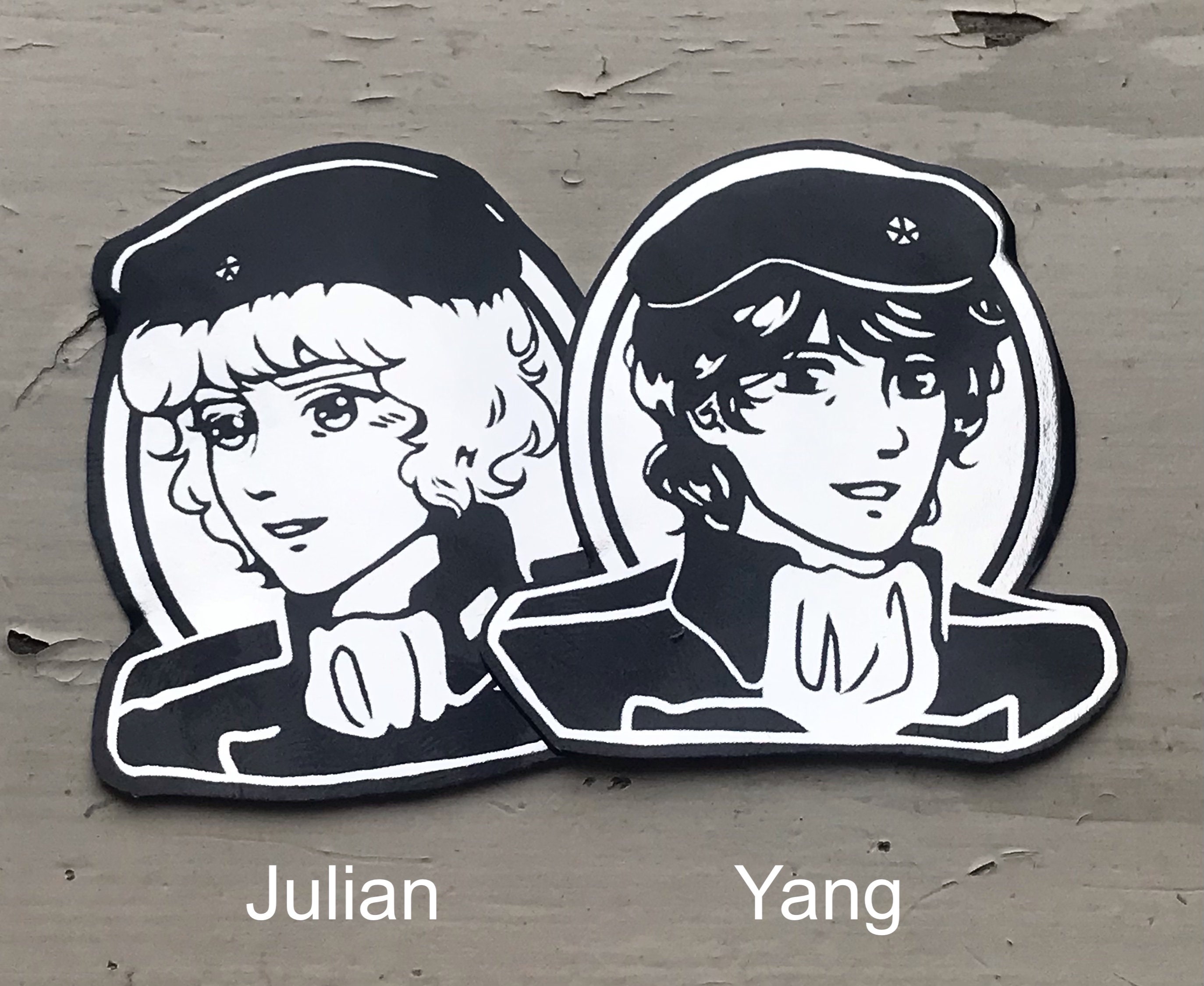 Legend of the Galactic Heroes Mirror Stickers - Etsy