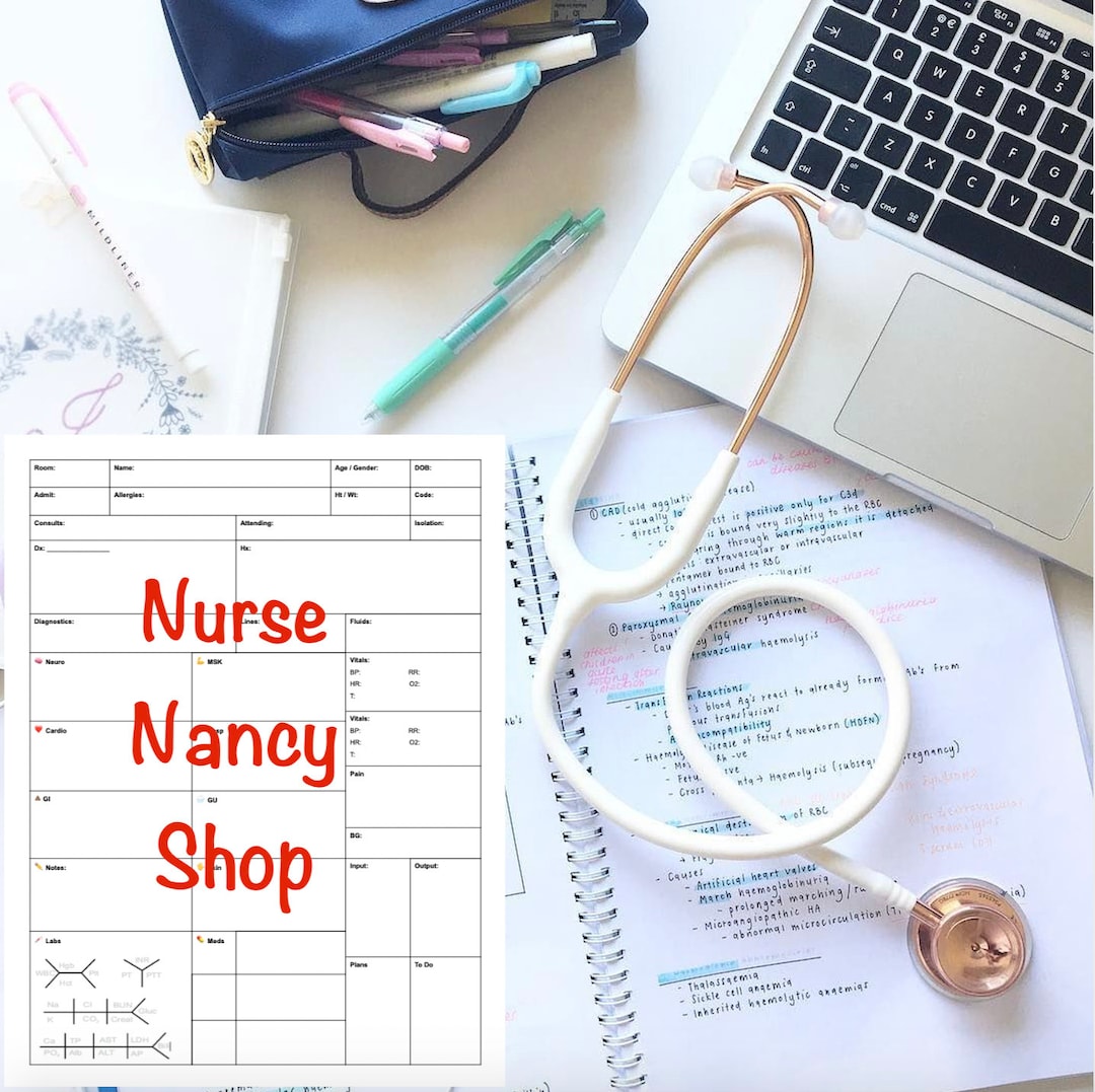 Printable Nursing Brain Report Sheet PDF File and Word Document - Etsy
