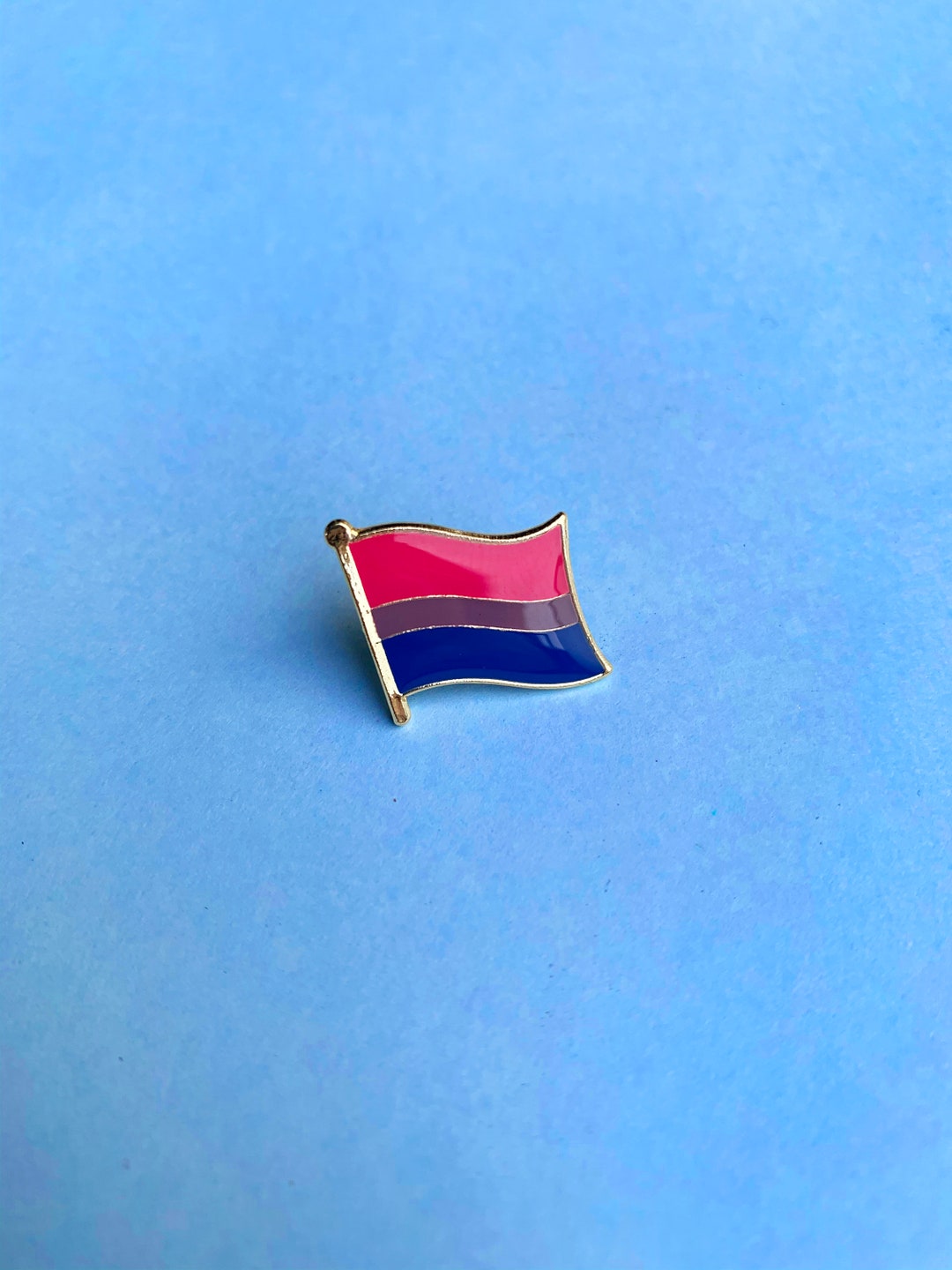 Mini Bisexual Pride Flag Pin | Enamel Pin Badge Rainbow Inclusive Gay ...