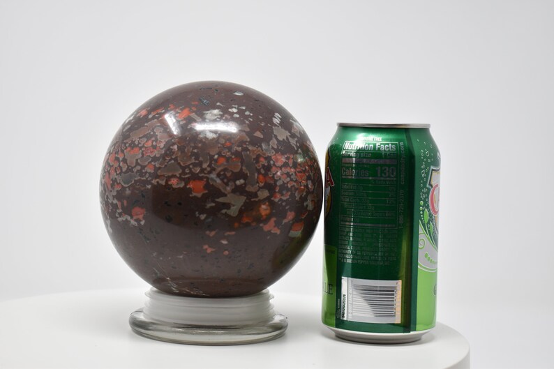 Natural Chicken Blood Stone Crystal Sphere Ball - Etsy