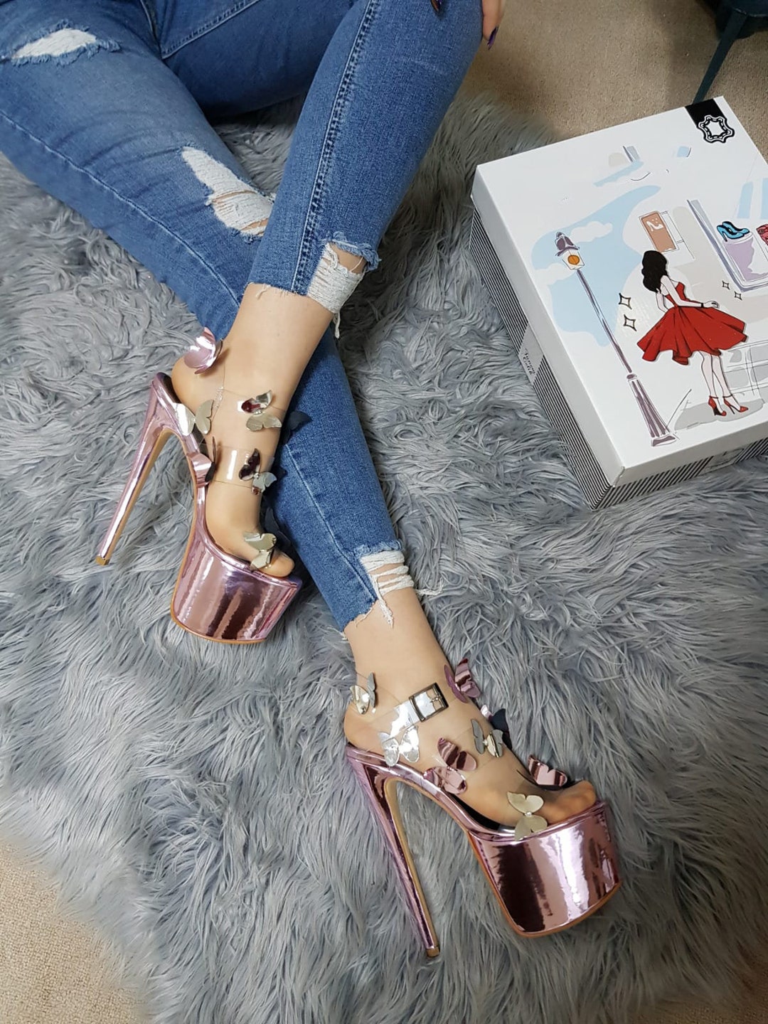 Butterfly Platform Evening Shoes Wedding Shoes - Etsy