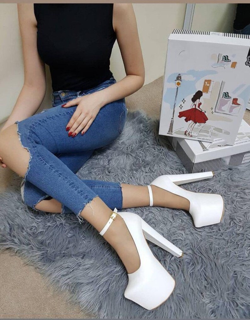 Bonding Platform Thick Heel Evening Shoes Wedding Shoes - Etsy