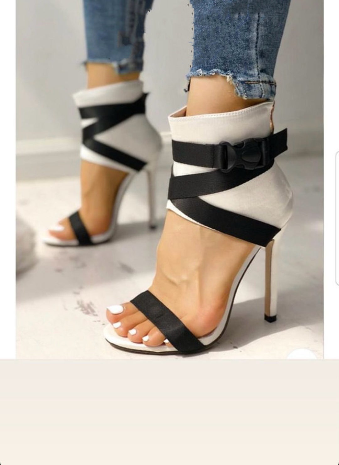 White Bonding Stiletto Heel Shoes - White Evening High Heel Shoes ...