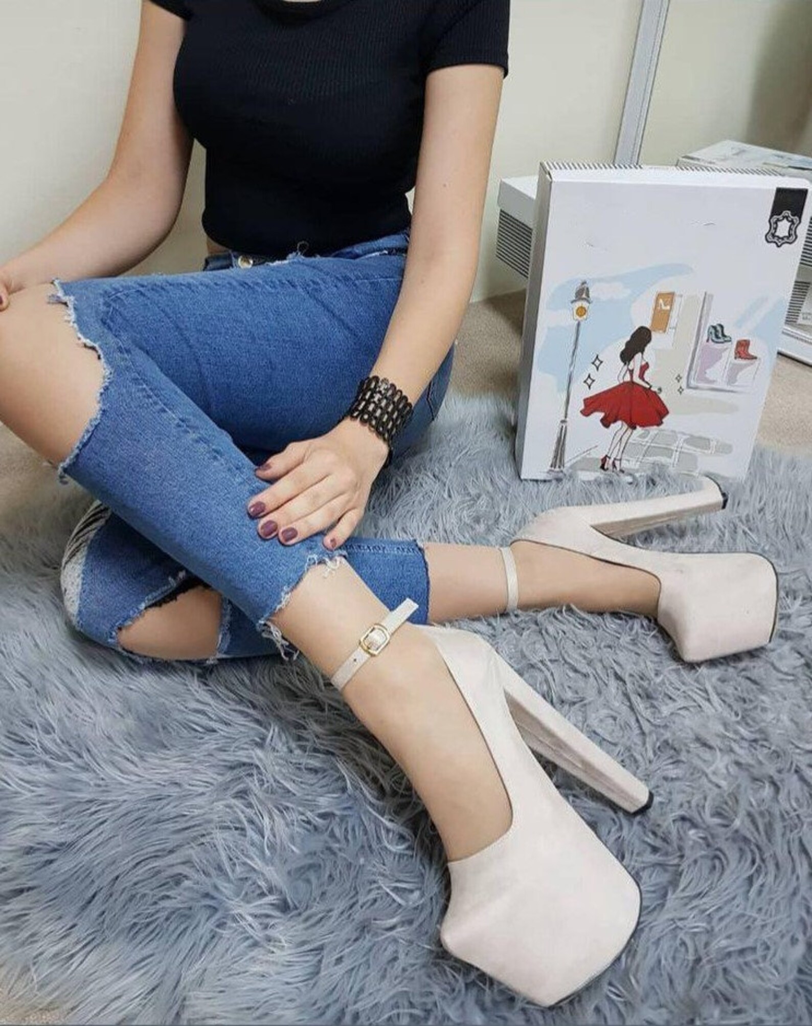 Bonding Platform Thick Heel Evening Shoes Wedding Shoes - Etsy