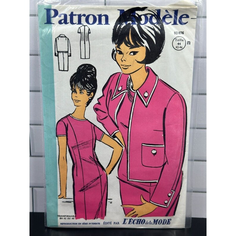 Vintage Patron Modele French Sewing Pattern 83 076 Dress or - Etsy