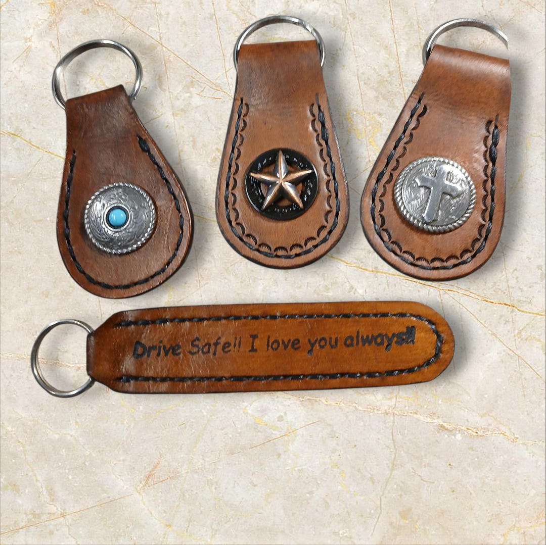 Leather Keychains Which Can Be Custom Made. - Etsy