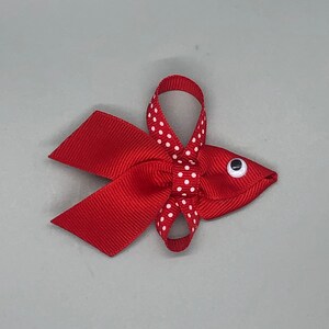 Fish Hair Bow Clip, Fishing Accessories, Ribbon Sculpture Hair Clip ...