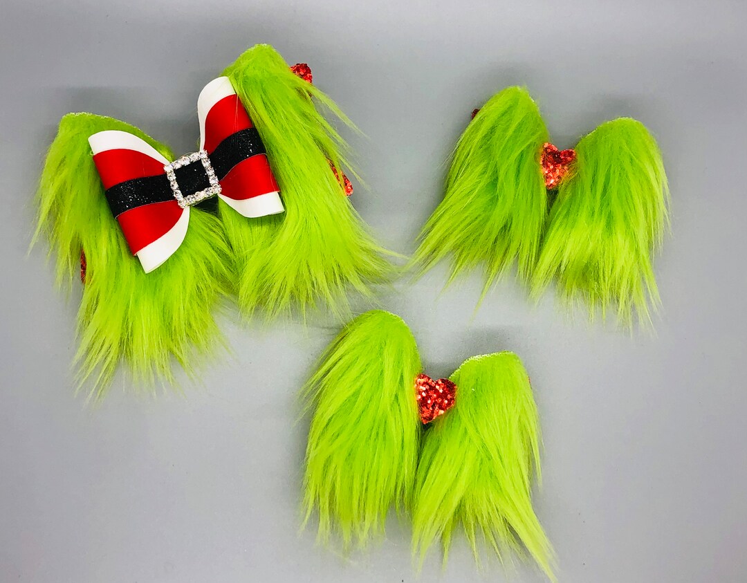 Grinch Hair Bow Grinch Bow Grinch Costume Accessory Grinch - Etsy.de