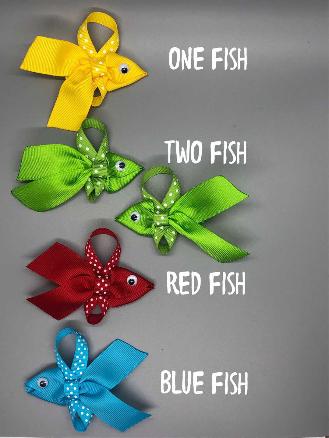 Fish Hair Bow Clip, Fishing Accessories, Ribbon Sculpture Hair Clip ...