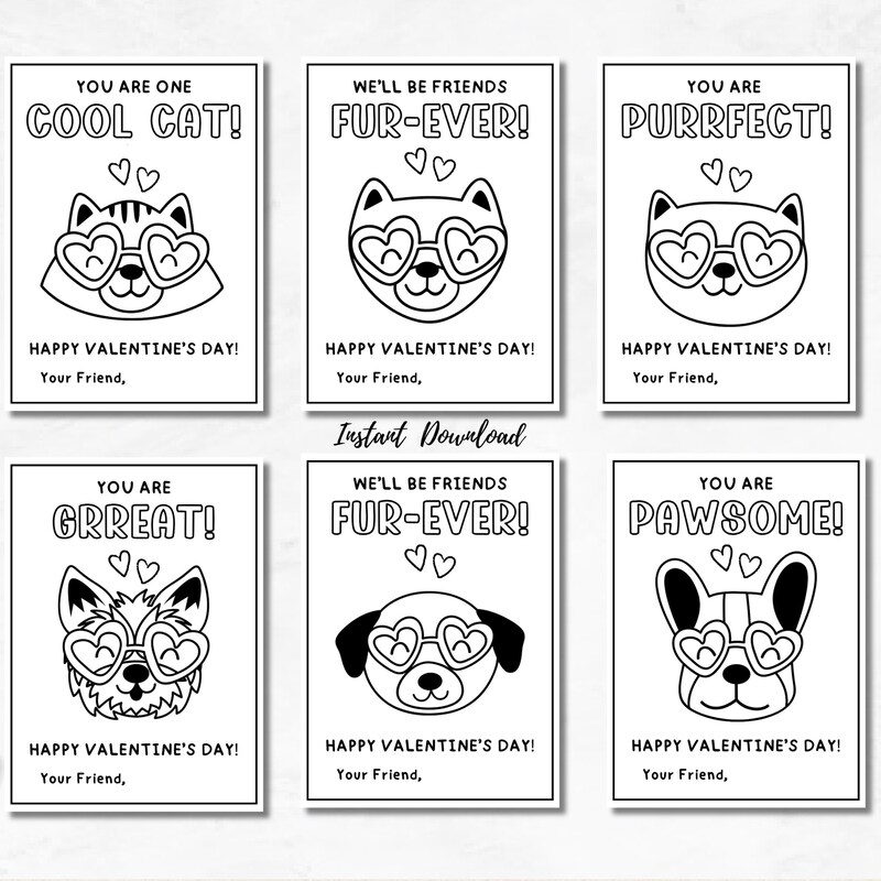 Dog Valentine Card - Etsy