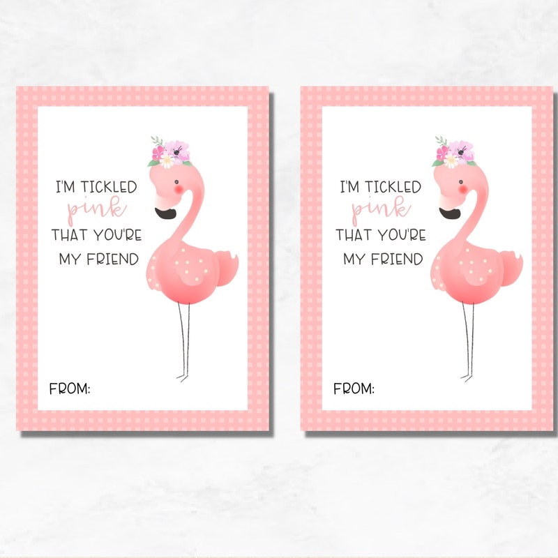 Flamingo Valentines - Etsy