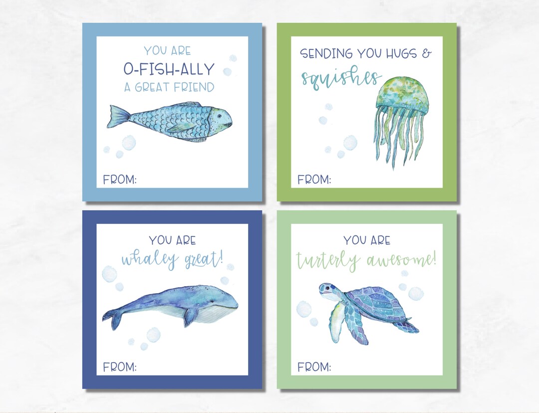 Ocean Valentine's Cards, Fish Valentine, Nautical Valentine's Cards ...