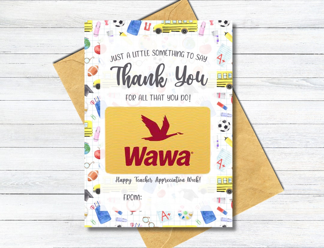 Teacher Appreciation Week Gift, Printable Gift Card Holder, Teacher ...